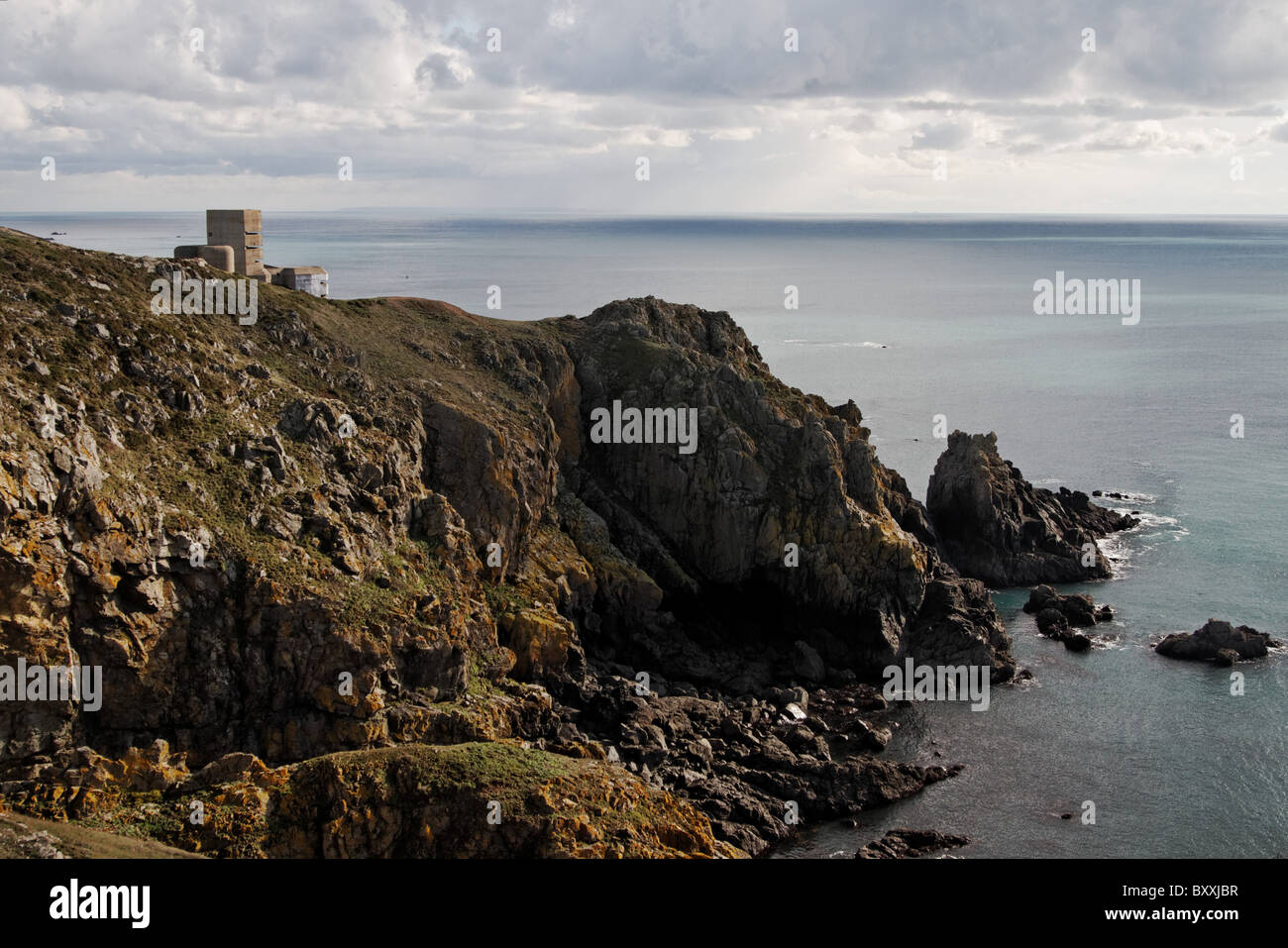 WWII concrete lookout turrets which remain on the rugged south coast of ...