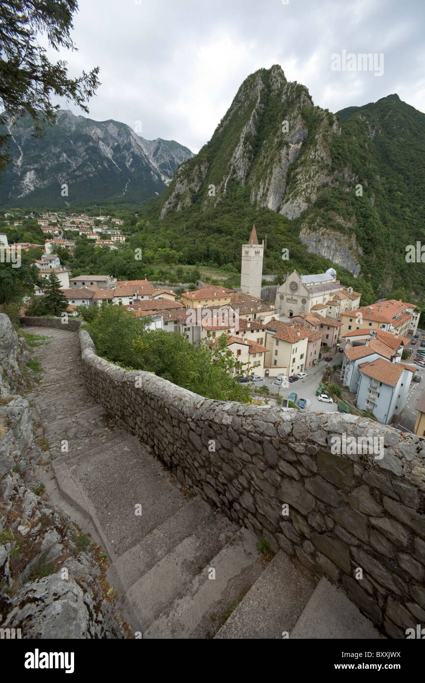 Cathedral and tower, Gemona del Fruili, Italy Stock Photo - Alamy