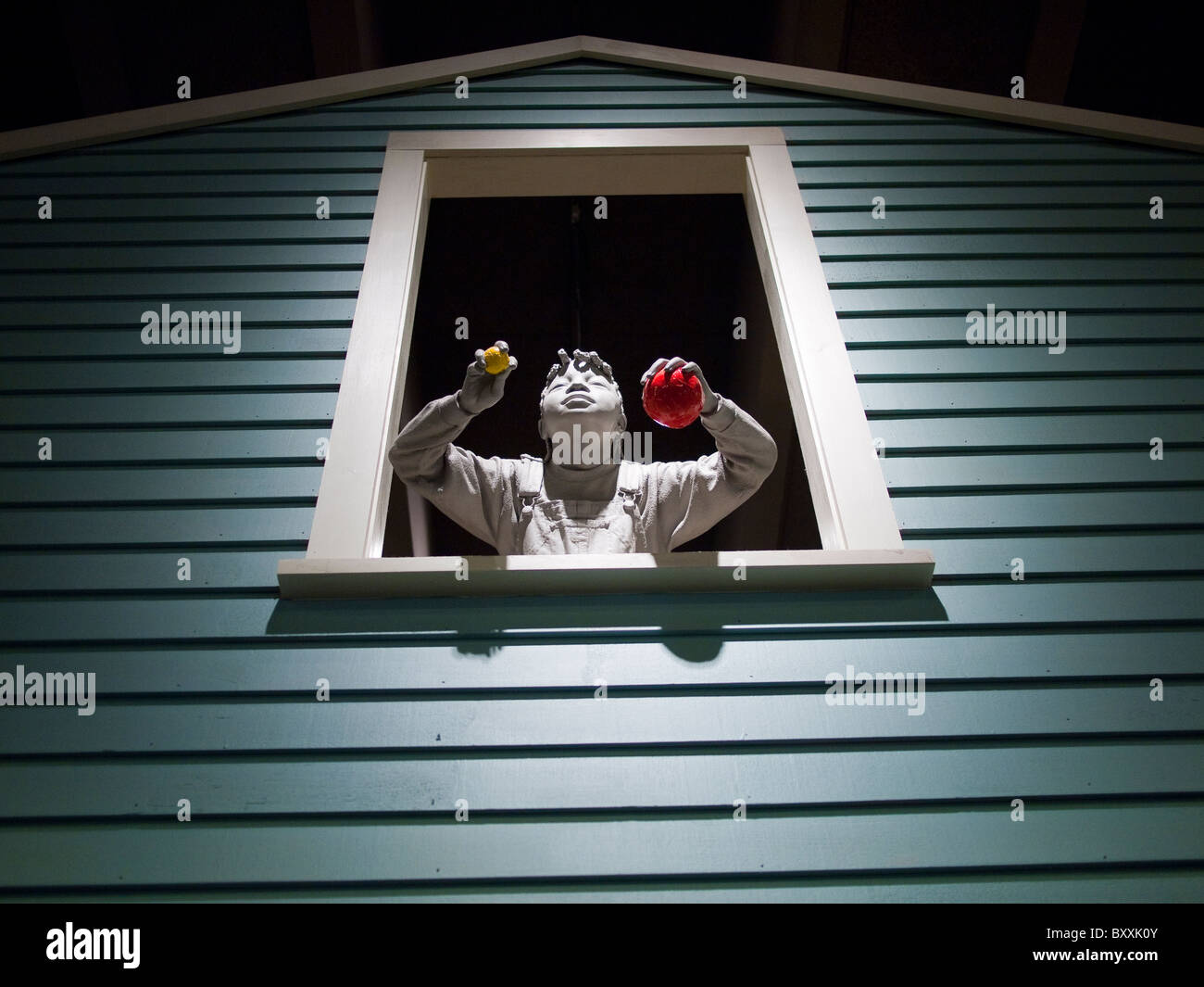 Figure in Window, Science Museum, Boston, USA Stock Photo - Alamy