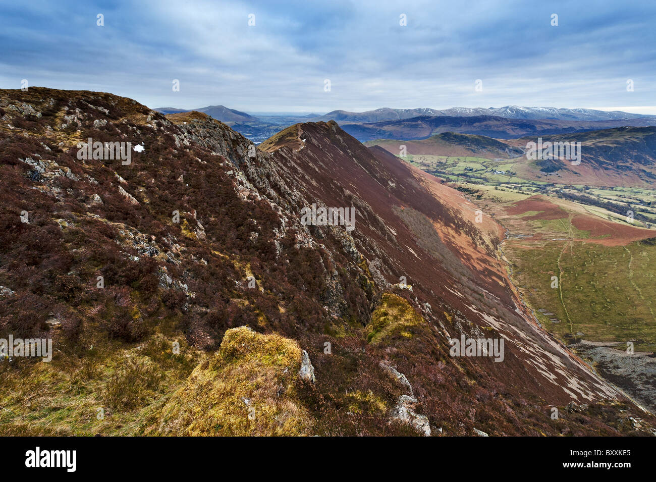 Looking towards Causey Pike and the Newlands Valley Stock Photo - Alamy