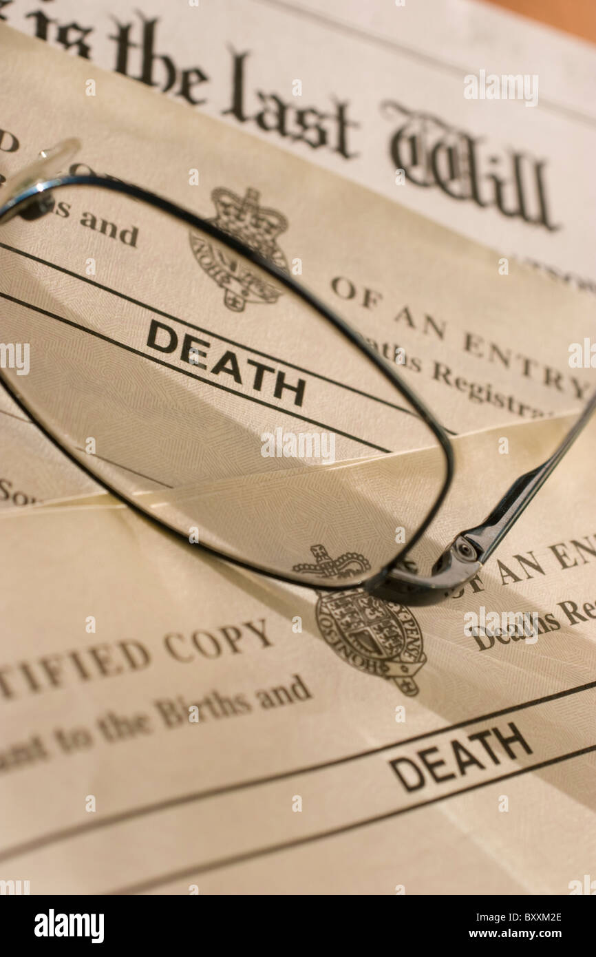 Death certificate uk hi-res stock photography and images - Alamy