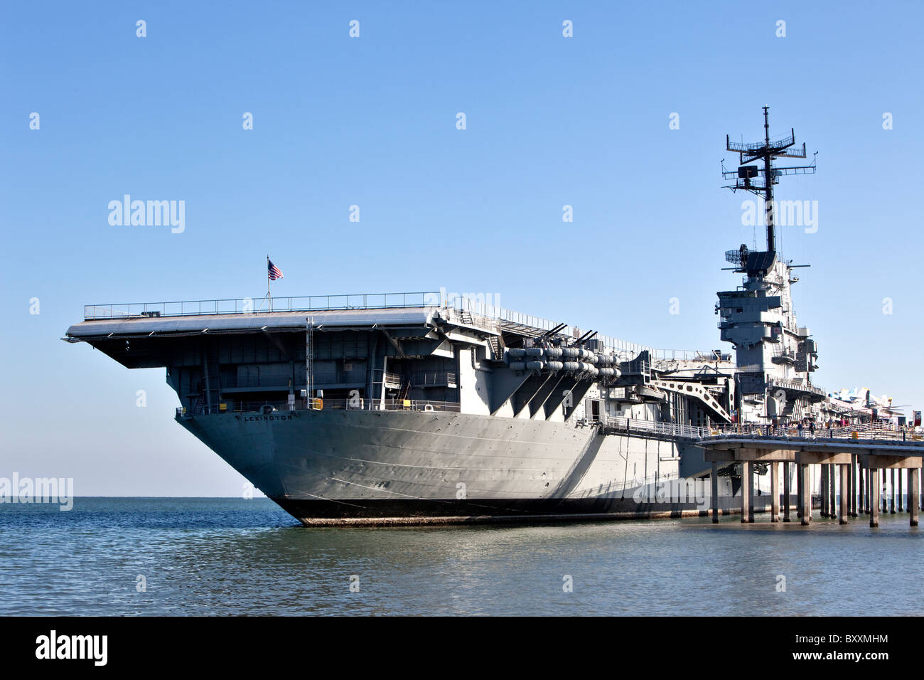 USS Lexington CV16, aircraft carrier Stock Photo - Alamy