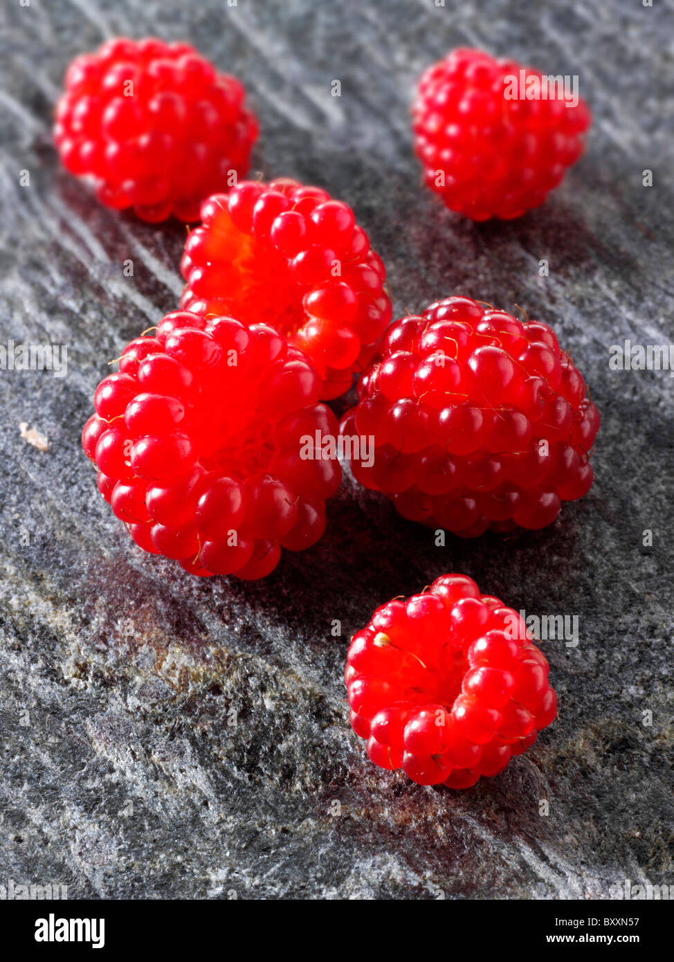 Organic Wineberry [Rubus phoenicolasius] - Japanese fruit Stock Photo ...