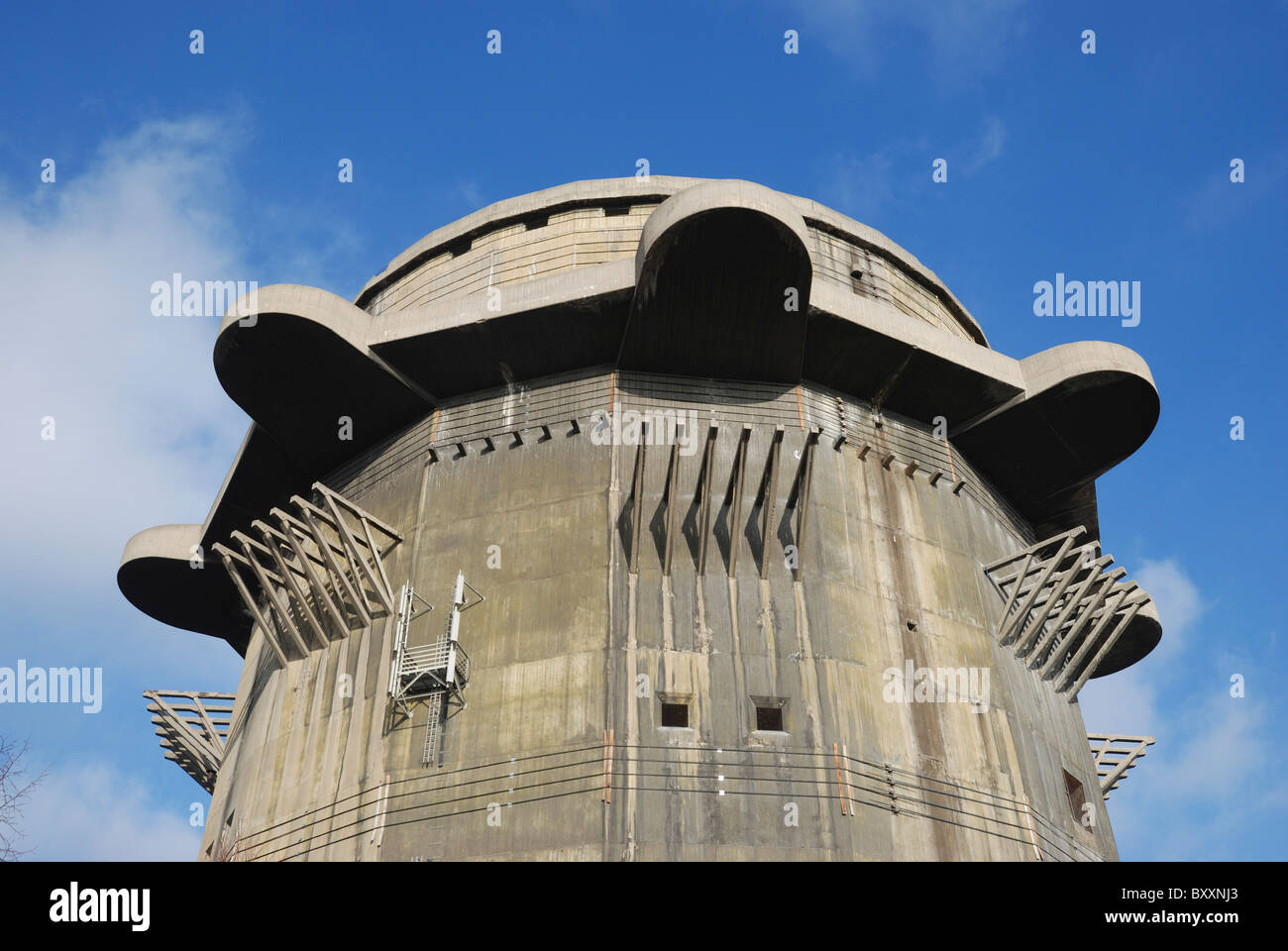 A WW2 Flak tower (the Flakturm VII G-tower) built by the Luftwaffe in ...