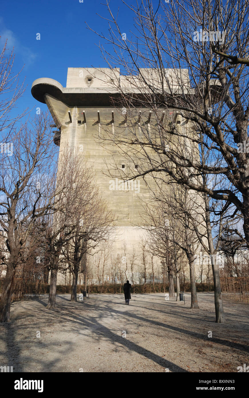 A WW2 Flak tower (the Flakturm VII L-tower) built by the Luftwaffe in ...