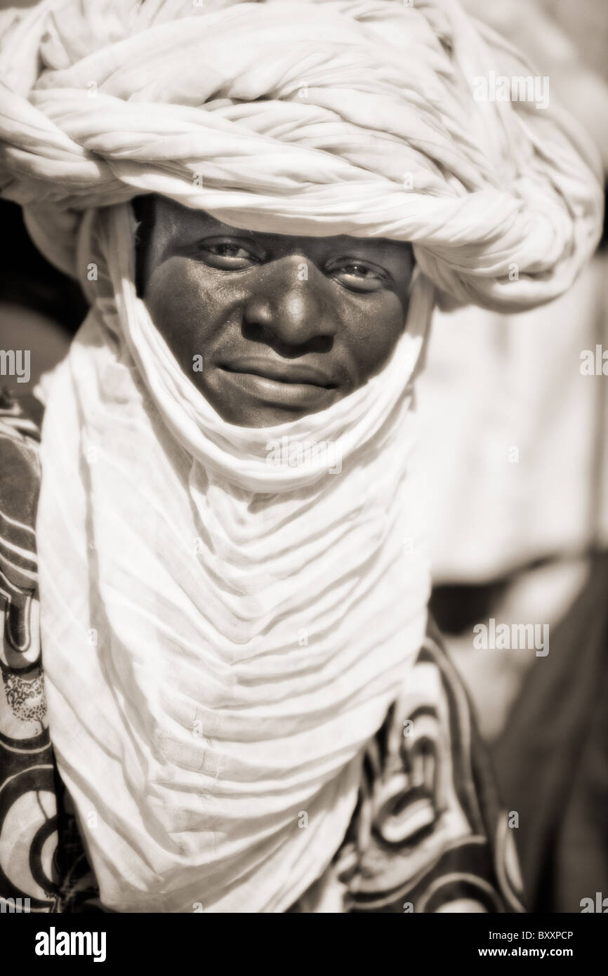 On the morning of Tabaski, a Touareg man heads to the great mosque of ...