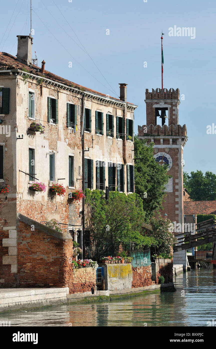 Venice. Italy. Entrance to the Arsenale in the Castello district Stock ...