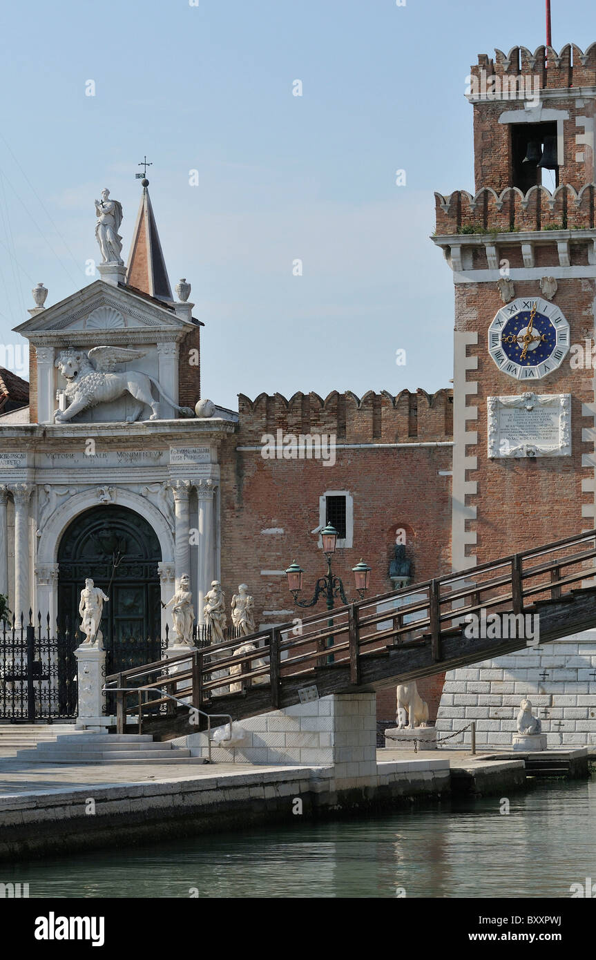 Venice. Italy. Entrance to the Arsenale in the Castello district Stock ...