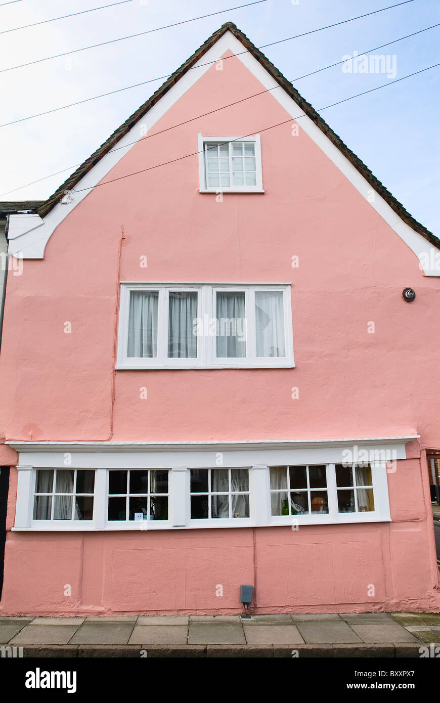 Traditional Suffolk Painted Cottages Colchester Essex UK Stock Photo ...