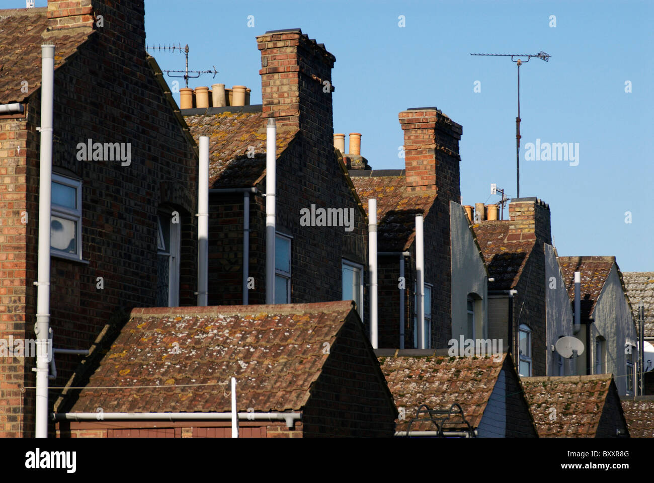 Roofs of Victorian houses UK Stock Photo - Alamy