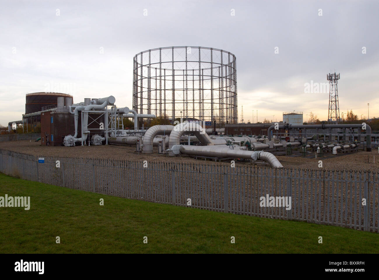 Gas Pipe station Beckton East London UK Stock Photo - Alamy