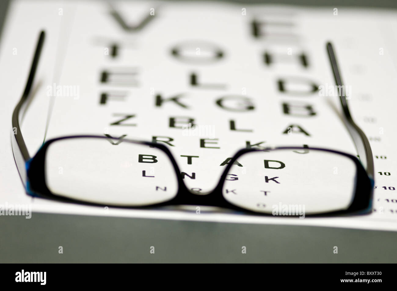 Eyesight concept test chart letters hi-res stock photography and images ...