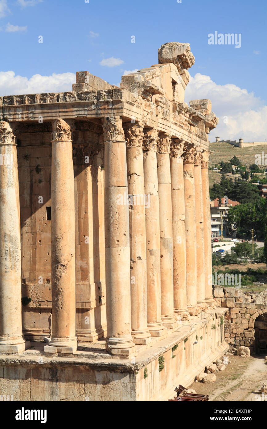 Temple of Bacchus in the Baalbek temple complex Bekka Valley Lebanon ...