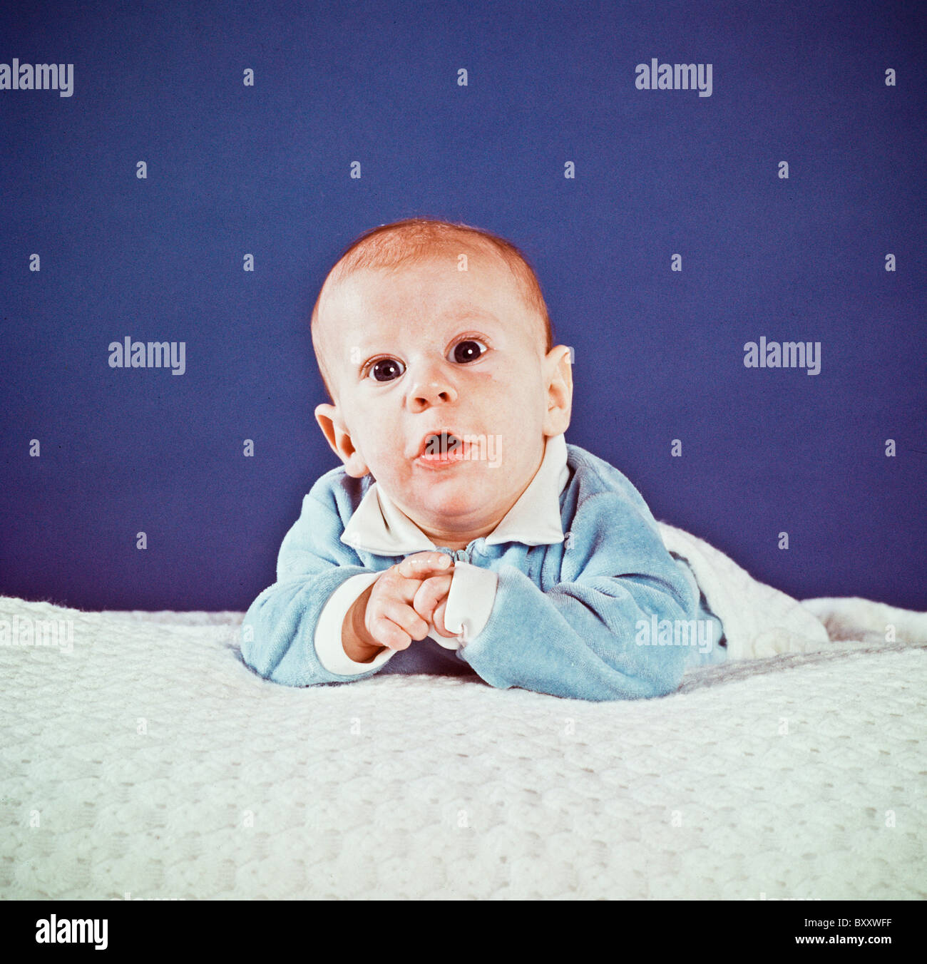 One young curious inquisitive baby Stock Photo - Alamy