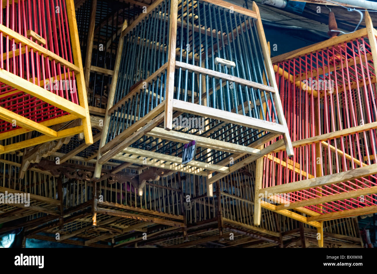 collection of hand made bird cages Stock Photo - Alamy