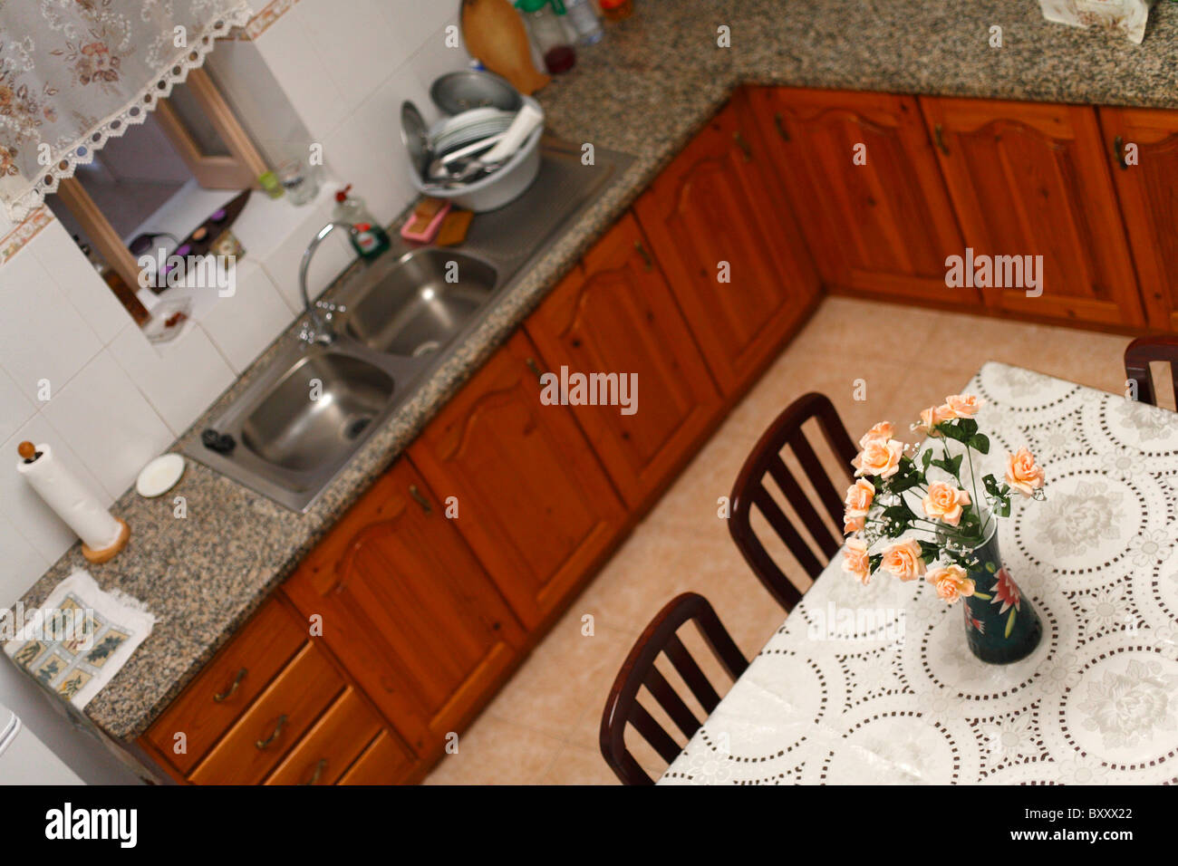 Cosy kitchen, view from above Stock Photo - Alamy