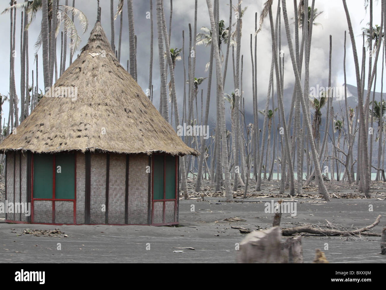 Grass by volcano Stock Photo - Alamy