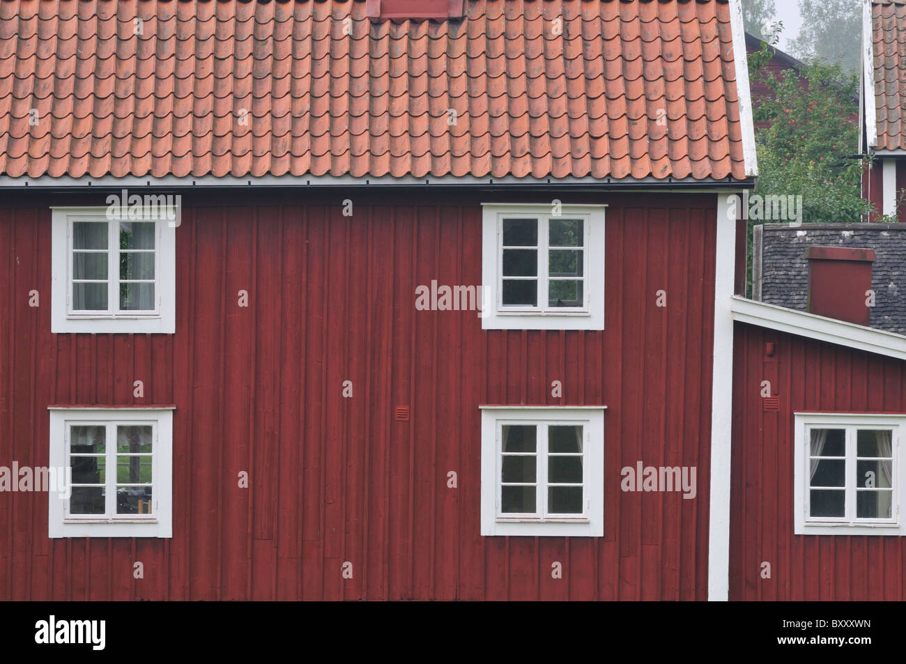 Traditional old swedish farmhouse built in timber Stock Photo - Alamy