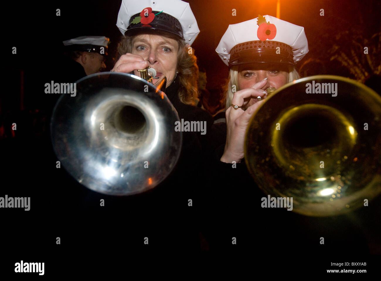 street jazz band trumpet players Stock Photo - Alamy