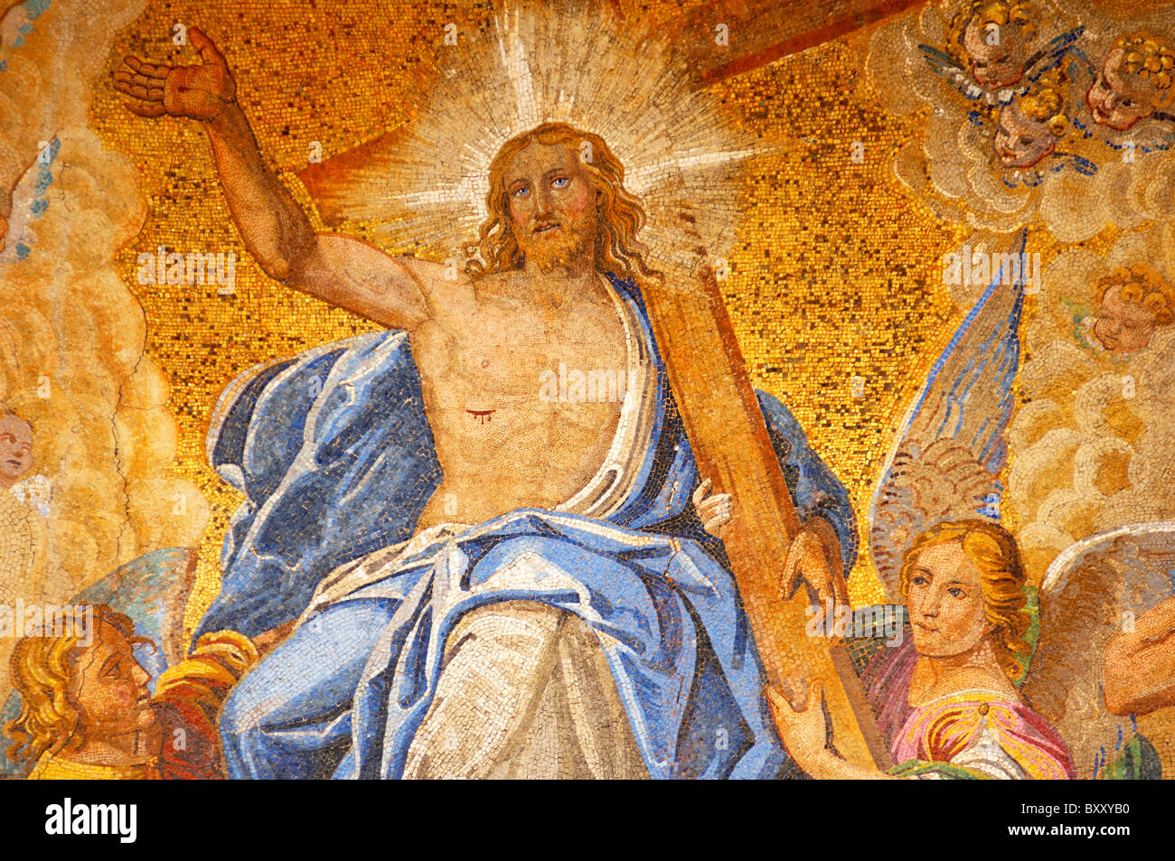 Mosaic on Saint Marks Basilica -Ascension of Christ - Venice - Italy ...