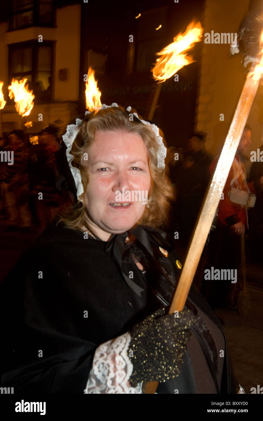 Lewes bonfire night Guy Fawkes procession Stock Photo - Alamy
