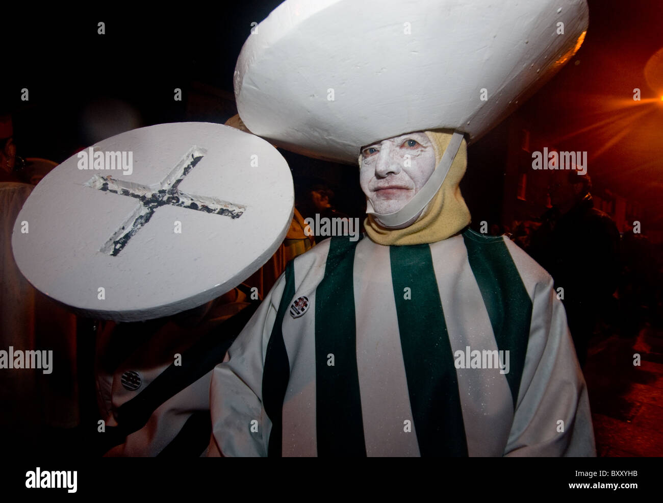 A man & son dressed as 'screws' Stock Photo - Alamy
