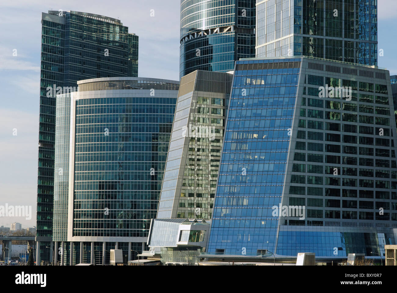 Facade of the Complex Federation buildings. Moscow, Russia Stock Photo ...