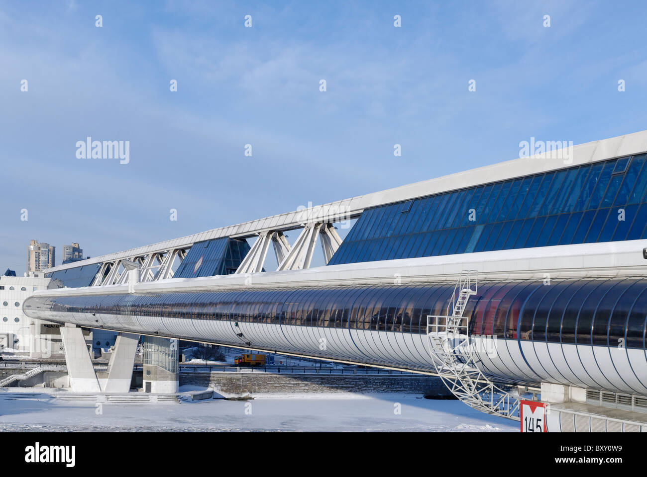 Pedestrian bridge Bagration. Moscow, Russia Stock Photo - Alamy