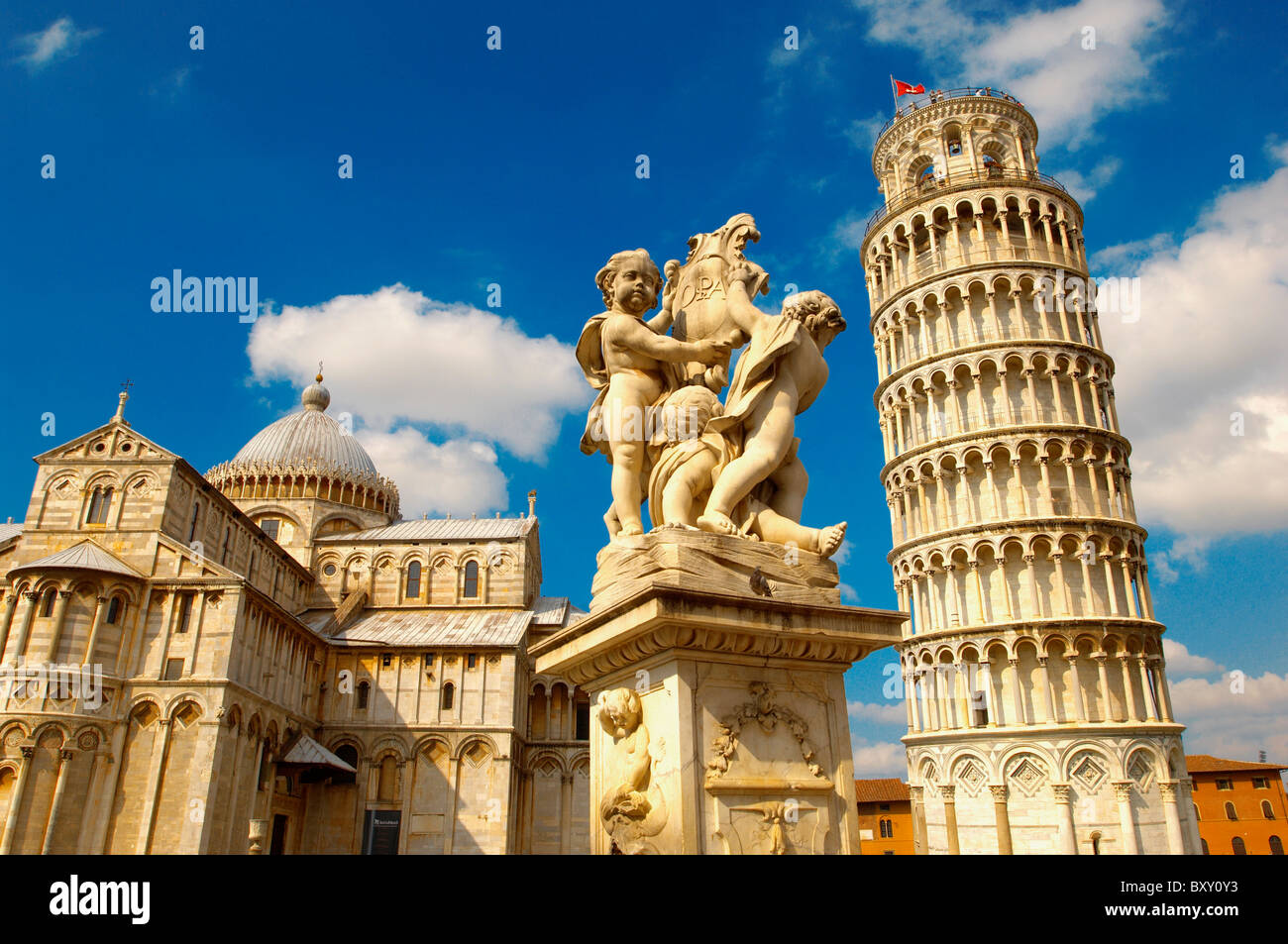 Leaning Pisa Tower Unesco World Heritage Site High Resolution Stock ...