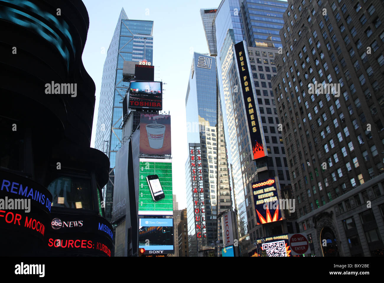 Time Square, New York, at sunset Stock Photo - Alamy
