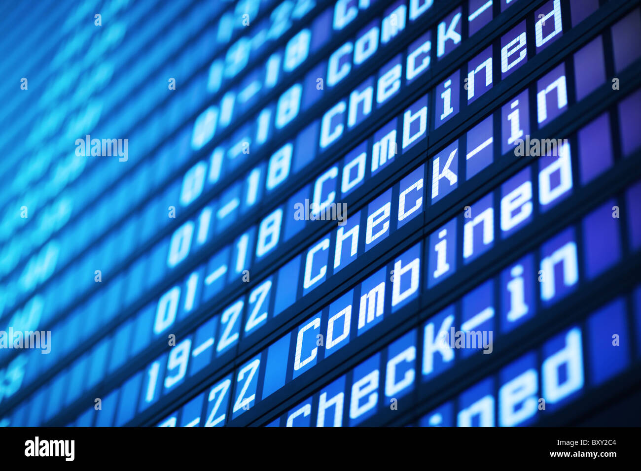Check in information board hi-res stock photography and images - Alamy