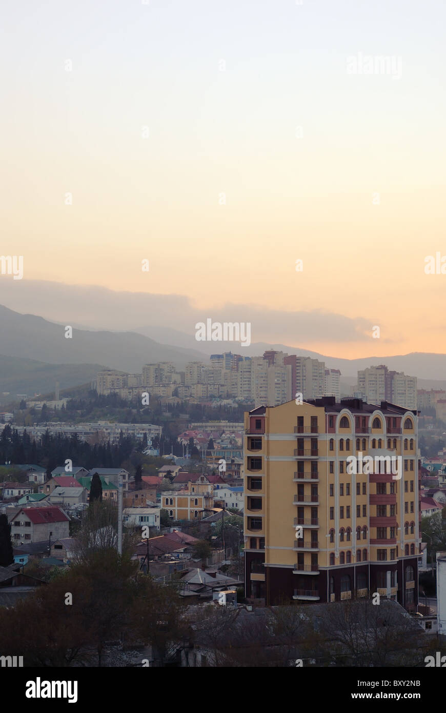 urban landscape. town in mountains Stock Photo - Alamy
