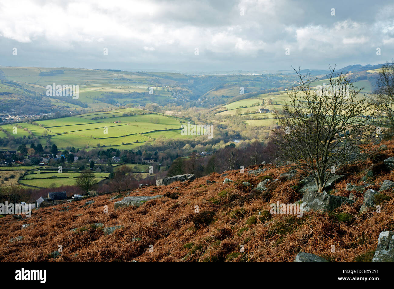 View from Froggatt Edge, Derbyshire Stock Photo - Alamy