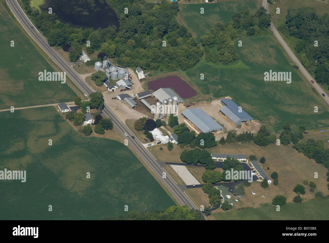 Farm aerial view hi-res stock photography and images - Alamy