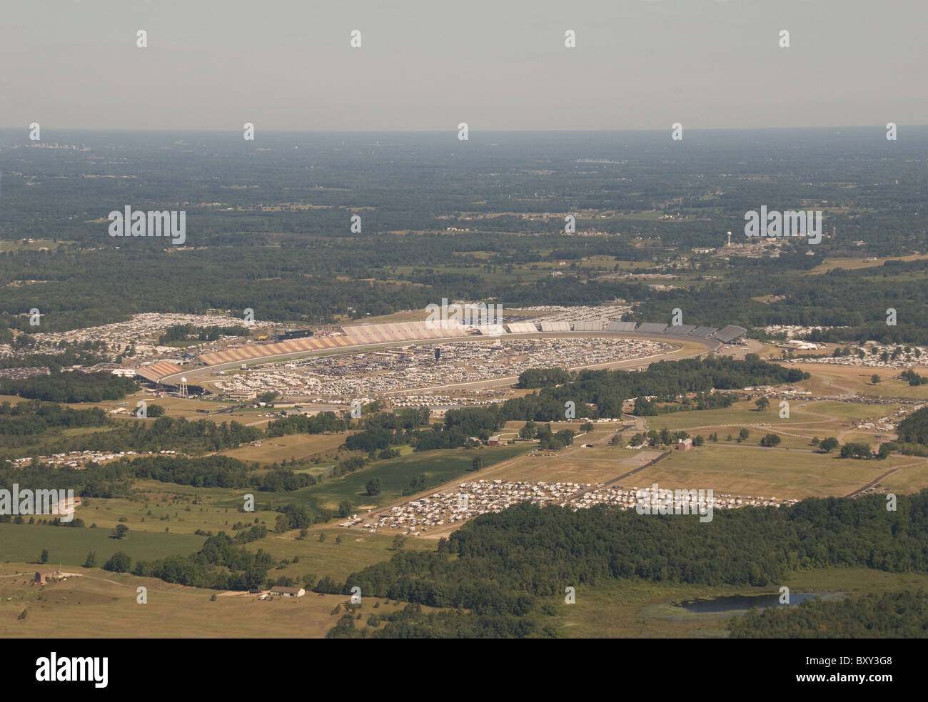 Aerial view of michigan international speedway hi-res stock photography ...