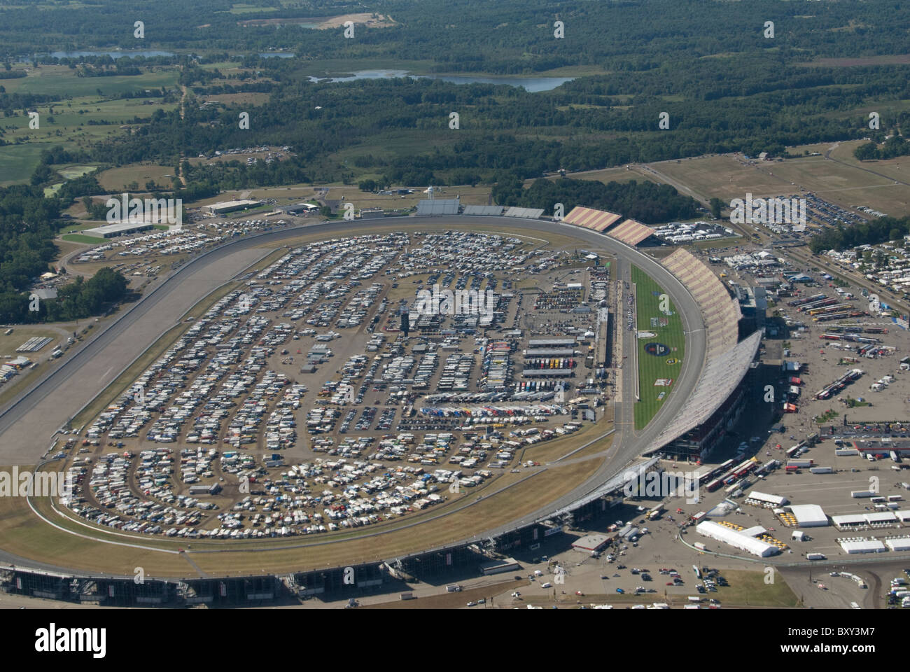 Aerial view of michigan international speedway hi-res stock photography ...