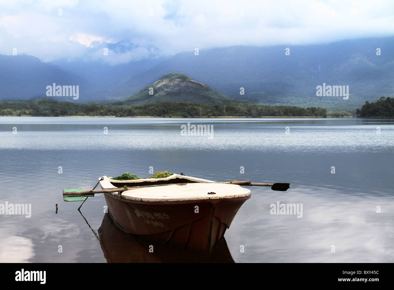 rowboat on lake Stock Photo - Alamy