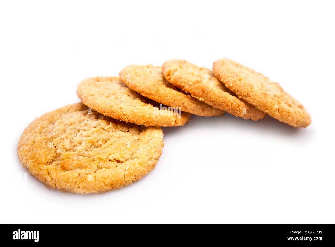 Row of Sugar Cookies isolated on white background Stock Photo - Alamy