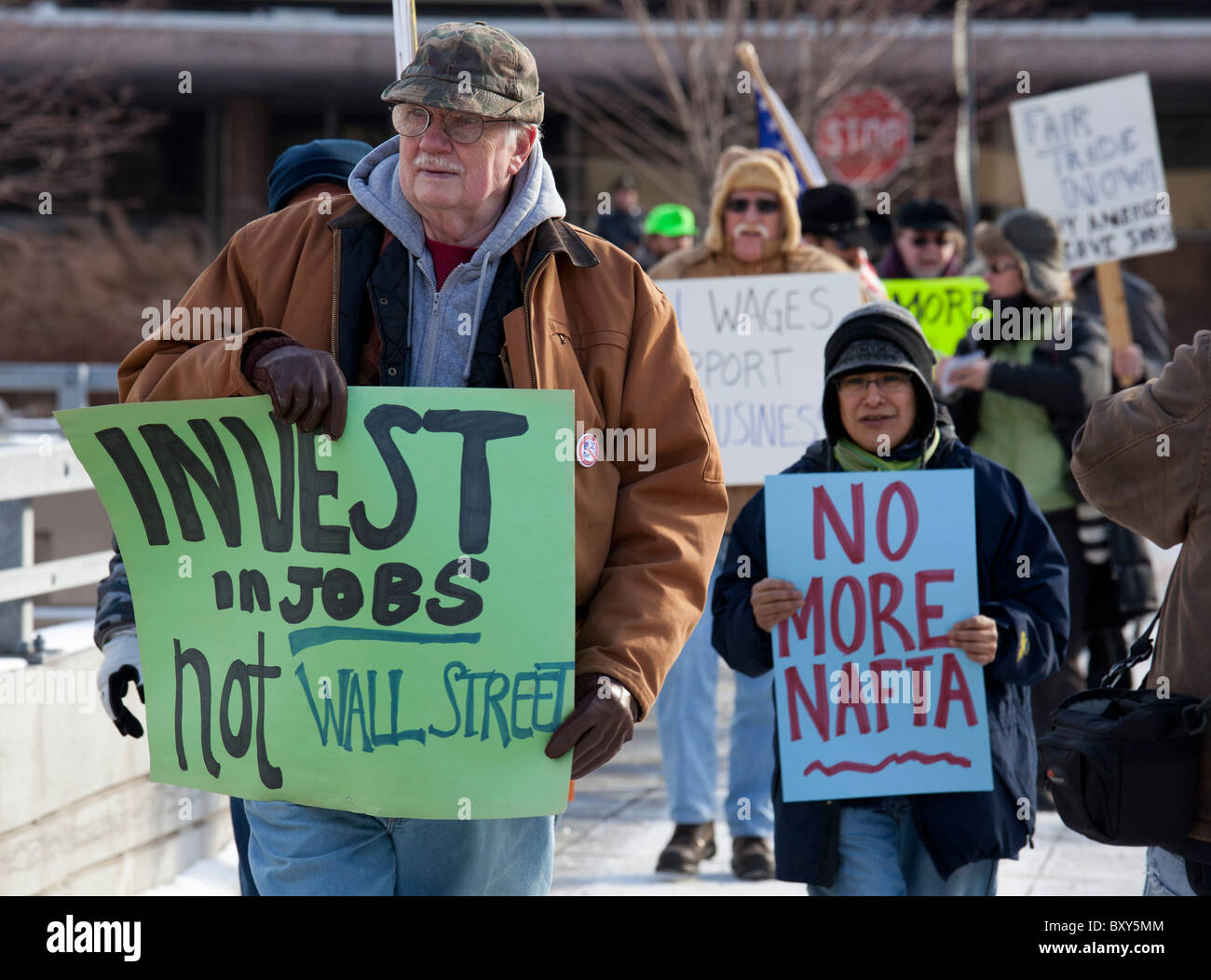 Free trade protest hi-res stock photography and images - Alamy