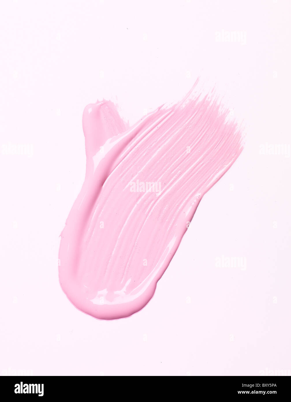 pink paint splodge on a white background Stock Photo - Alamy