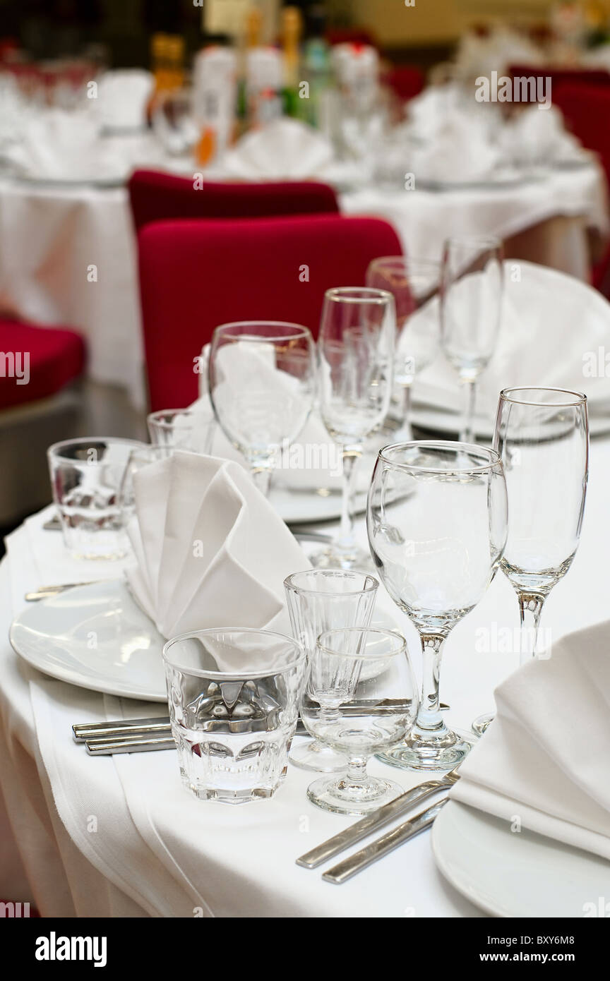 Event tables prepared in hi-res stock photography and images - Alamy