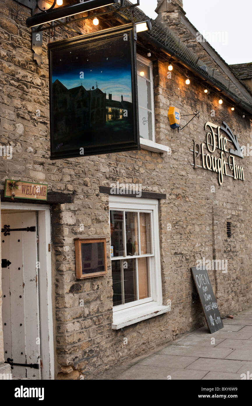 The Plough Pub in Witney on a winter afternoon Stock Photo - Alamy