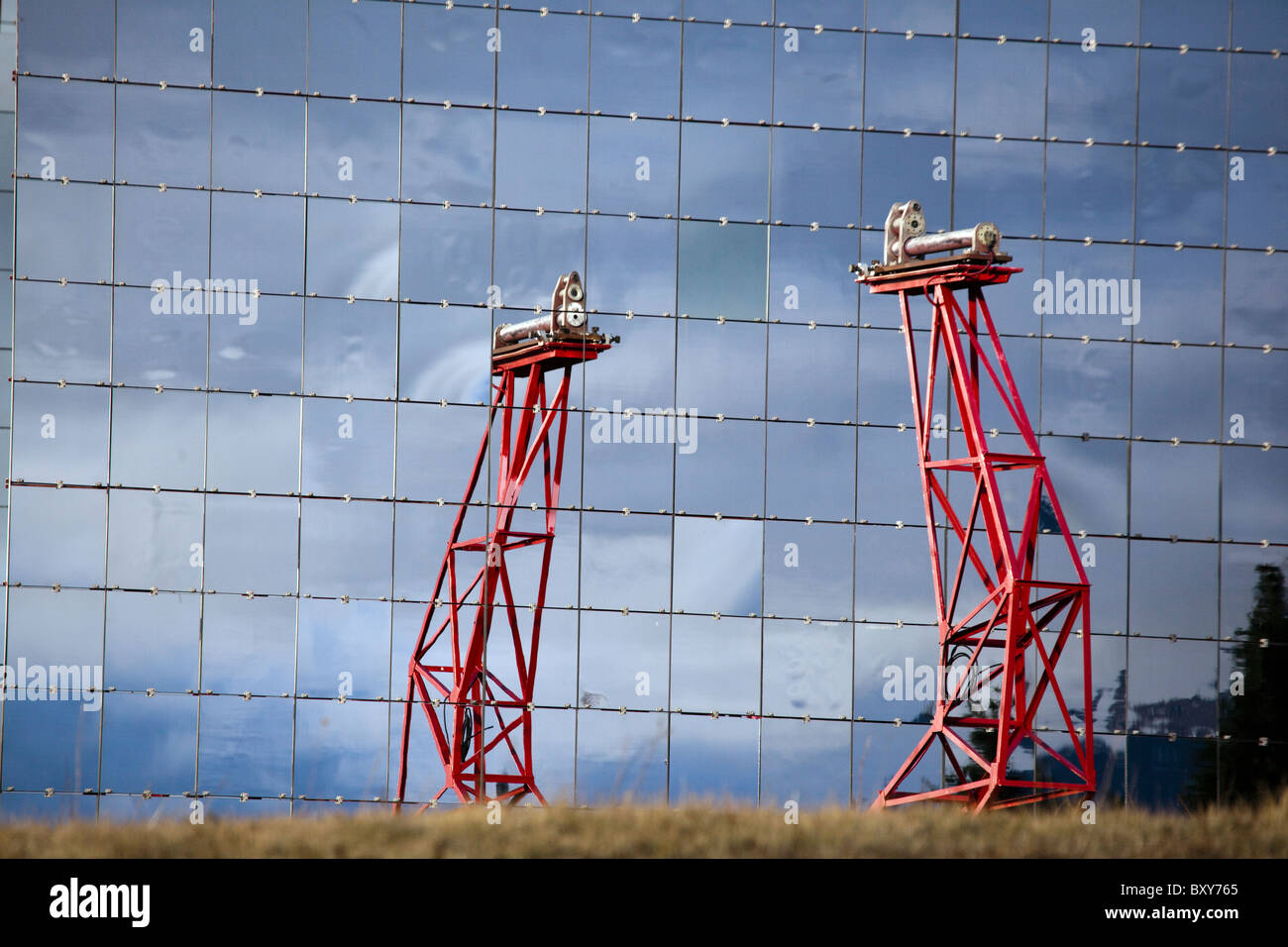 The Four Solaire d'Odeillo giant solar furnace, at the PROMES ...