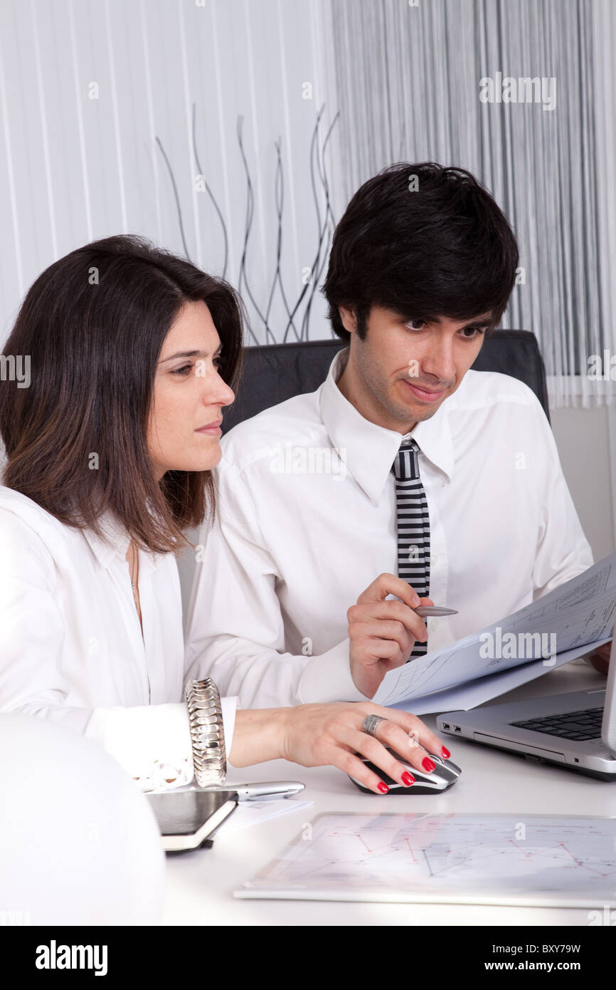 Modern team working at the office Stock Photo - Alamy