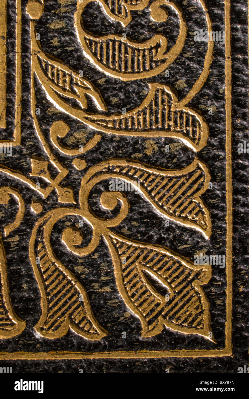 Gilded antique book cover corner art Stock Photo - Alamy