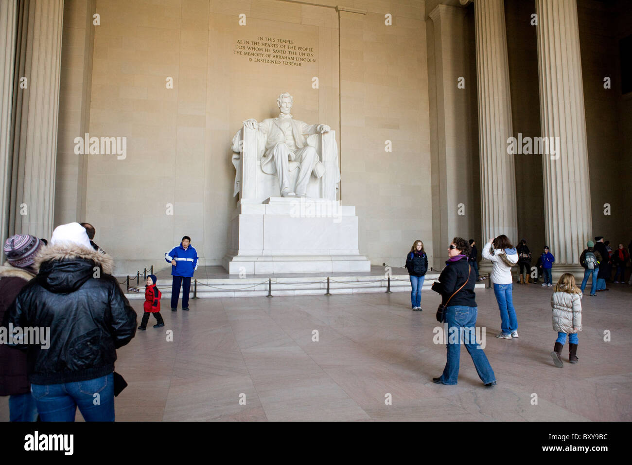 Tourists visiting the Lincoln Memorial - Washington, DC USA Stock Photo ...