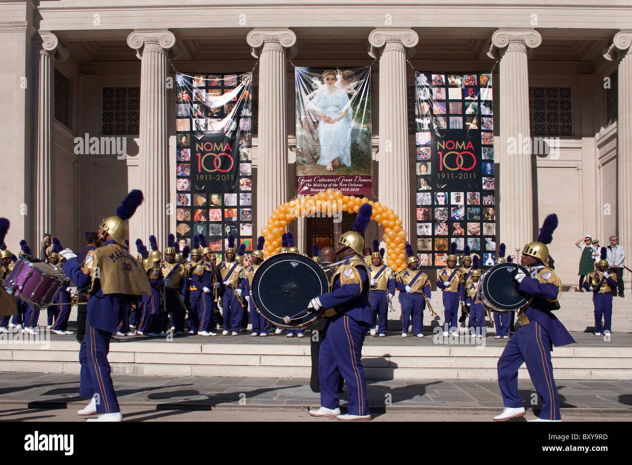 St. Augustine high school marching band commemorating the 100 year ...