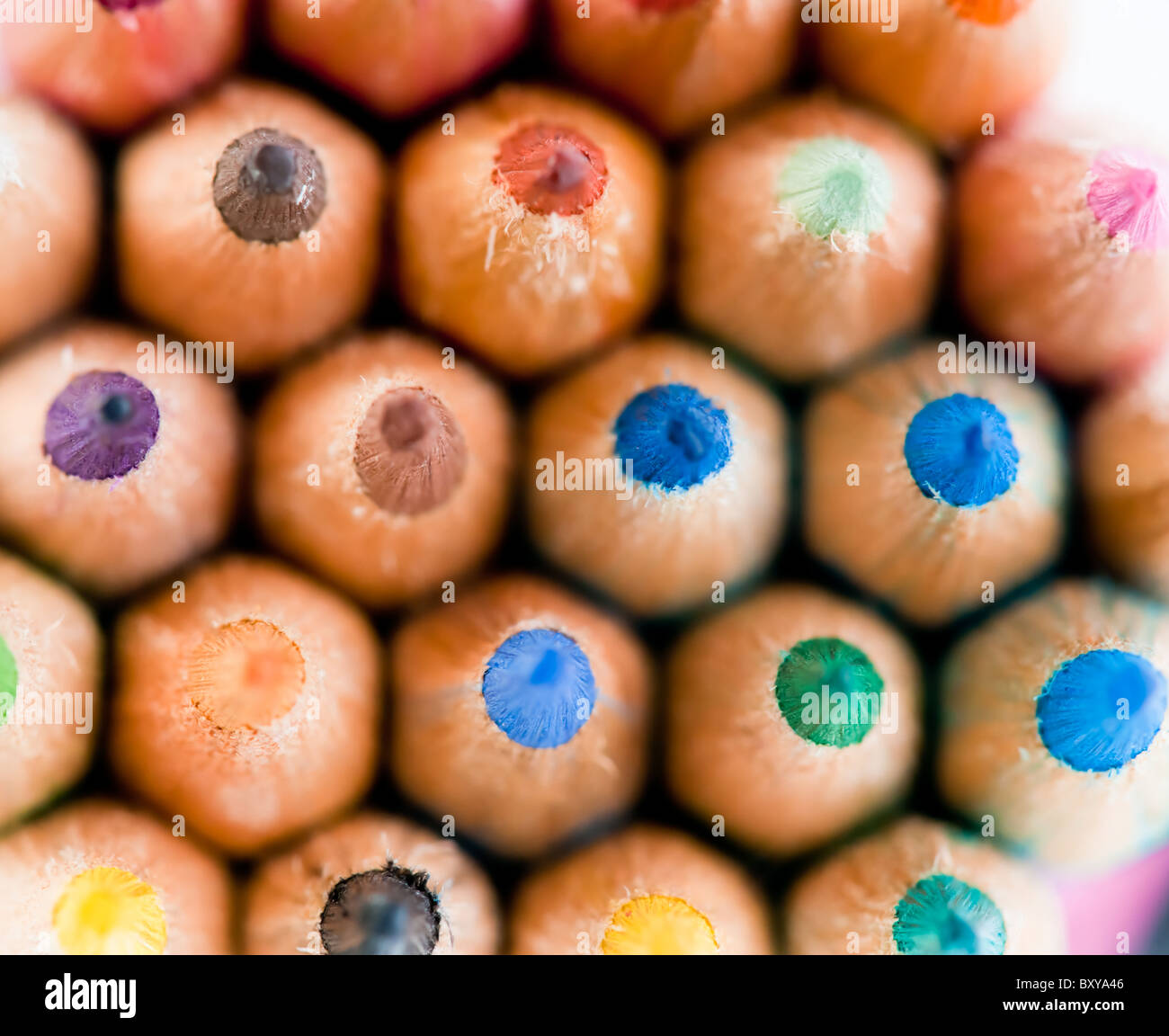 color pencils. Macro Stock Photo - Alamy