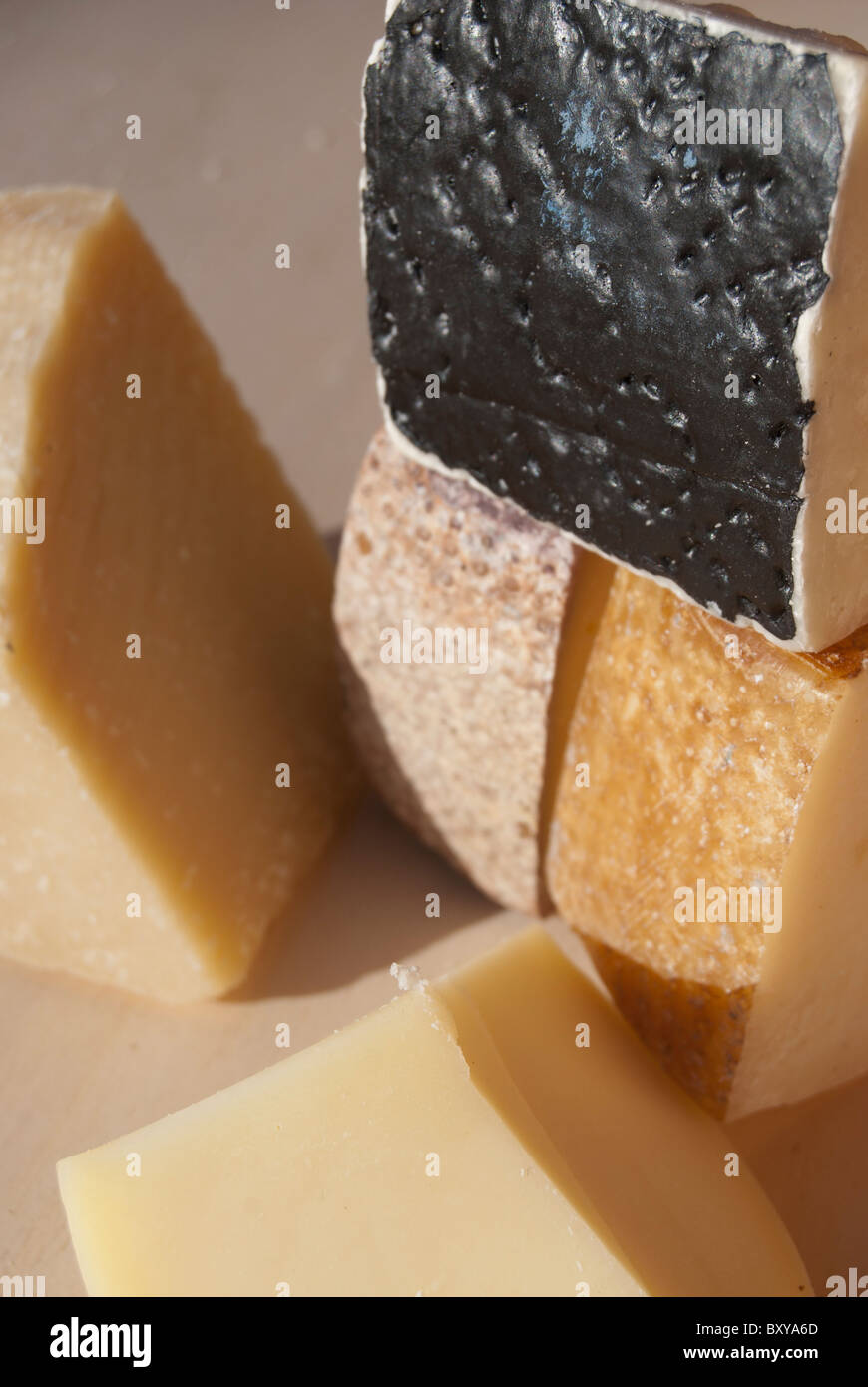 Varieties of Italian cheeses Stock Photo - Alamy