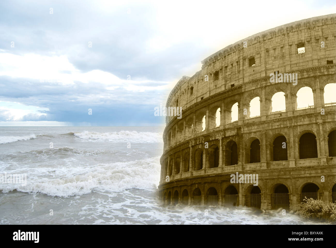 Rome. Colosseum. Serrealist imagethe Stock Photo - Alamy